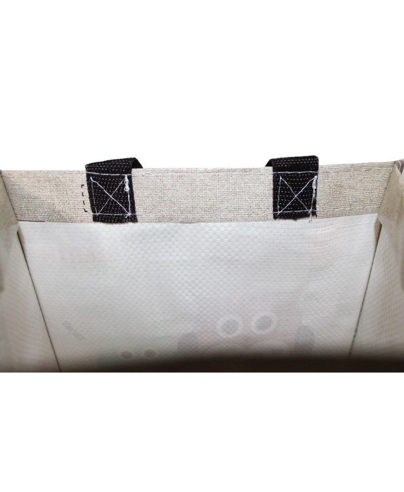 EcoJeannie Laminated Mini Woven Reusable Shopping Tote Bag